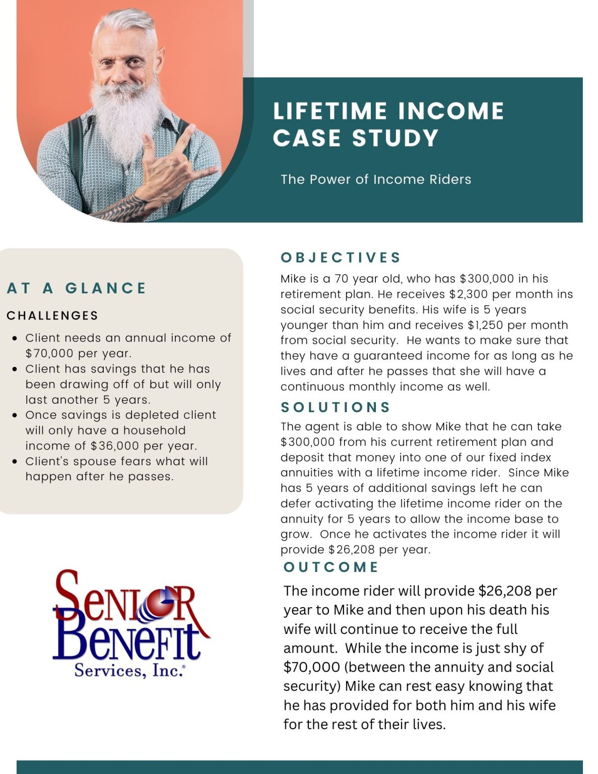 Lifetime Income Planning - Senior Benefit Services